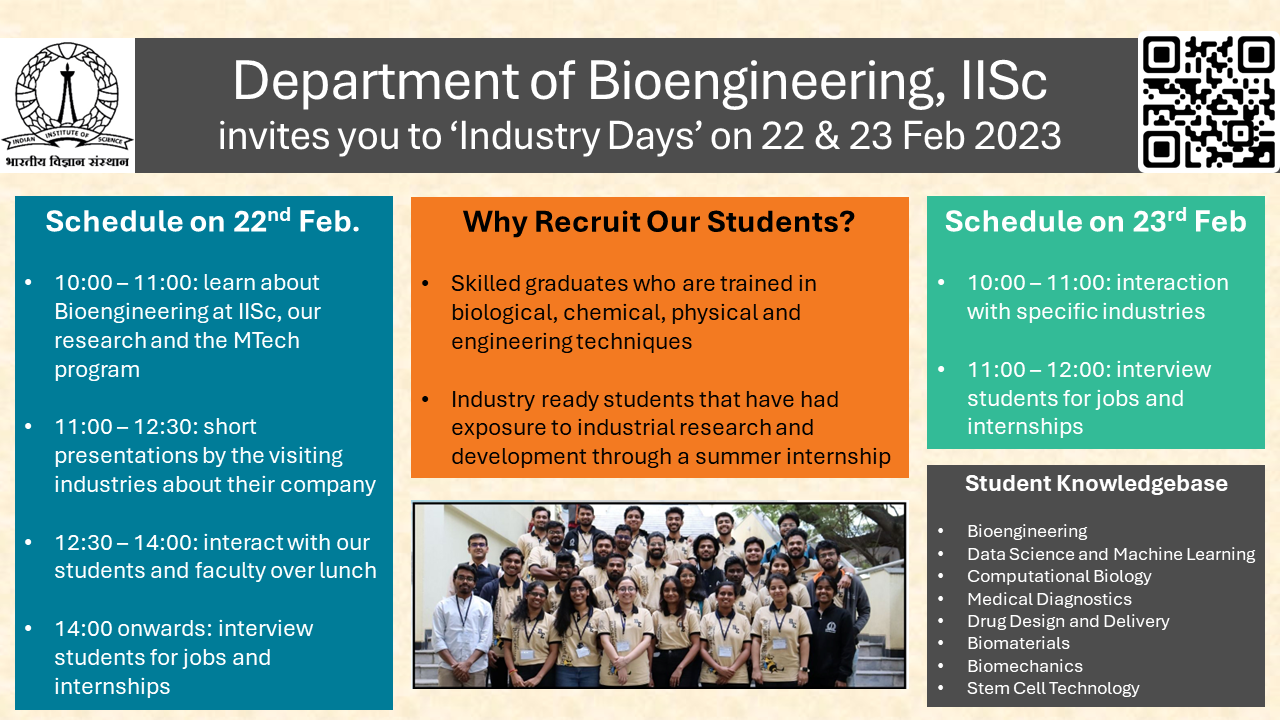 Department of Bioengineering | BE IISc
